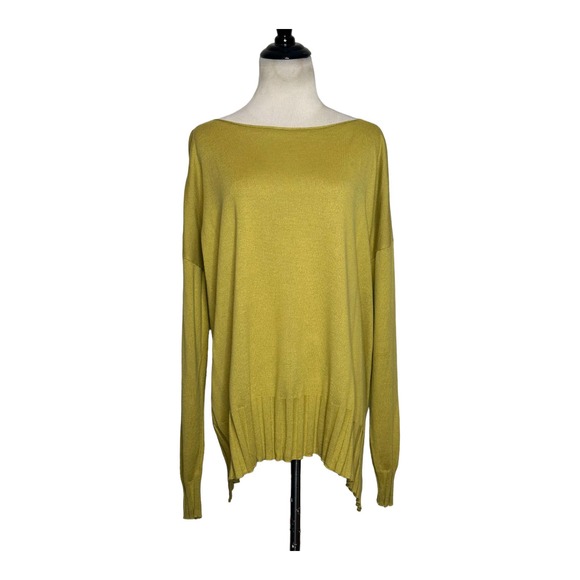 Planet | Sweaters | Planet Green Ribbed Boat Neck Long Sleeves Sweater ...